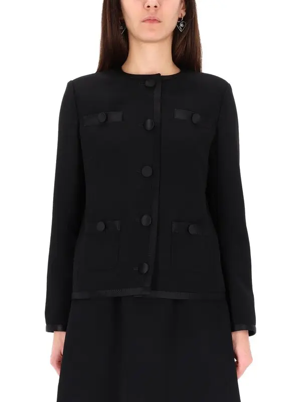 Dolce & Gabbana Double Crepe Single-breasted Jacket