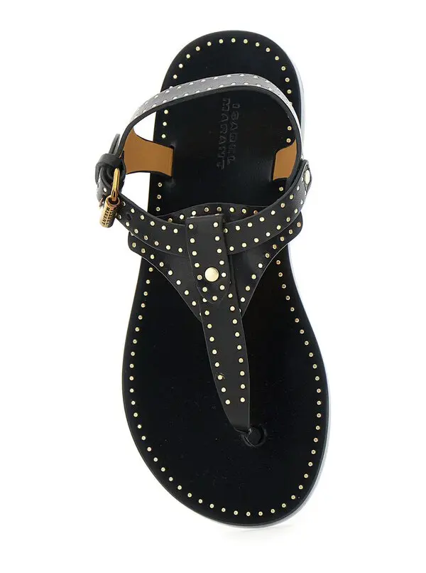 Isabel Marant Étoile Jooni Leather Sandals With Studs And Buckle Closure - Multicolor