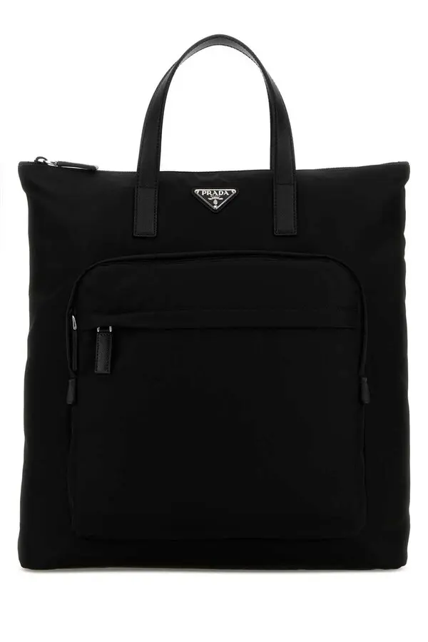 Prada Re-nylon Shopping Bag - Black
