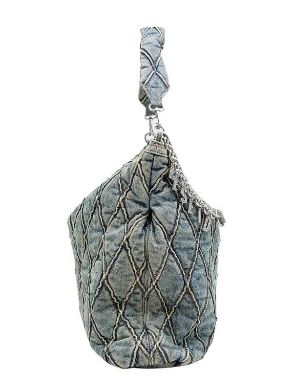 DIESEL® Charm-d Quilted Denim Shoulder Bag