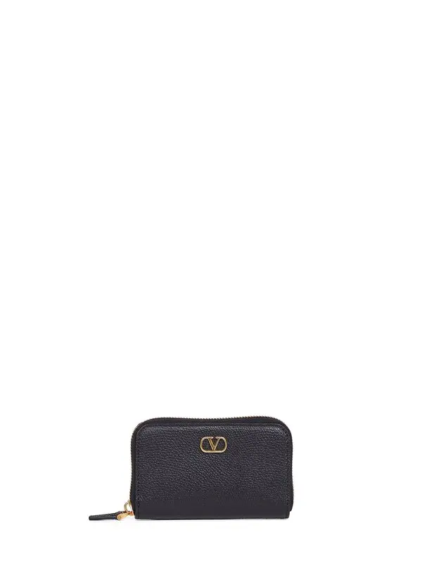 Valentino Garavani Black Vlogo Signature Mini Wallet - Multicolor
