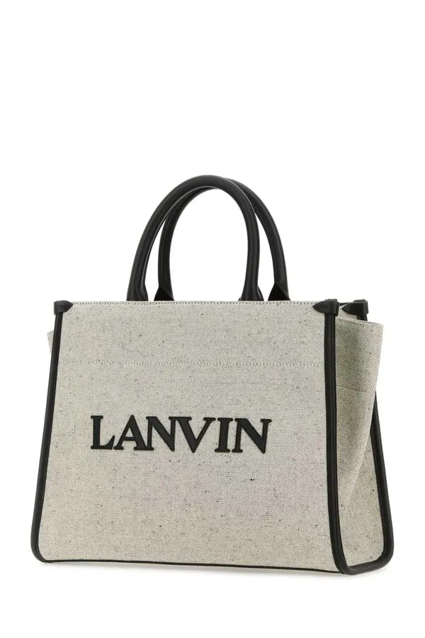 LANVIN Two-tone Canvas Shopping Bag - Multicolor