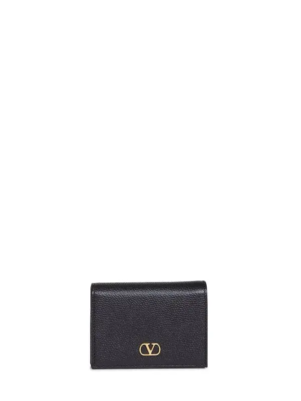 Valentino Garavani Black Vlogo Signature Wallet - Multicolor