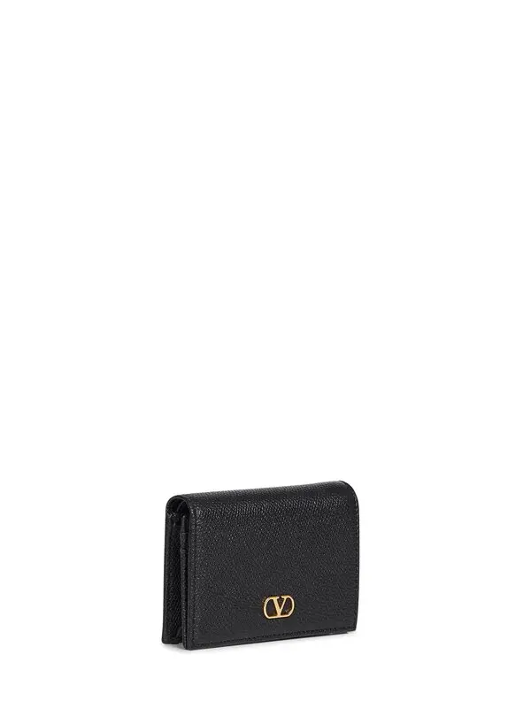 Valentino Garavani Black Vlogo Signature Wallet
