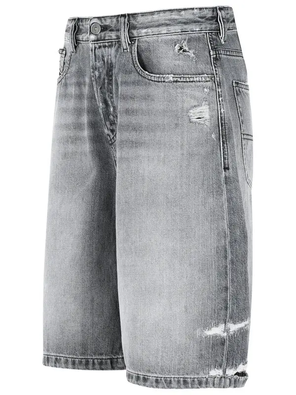DIESEL® Grey Cotton Shorts - Gray