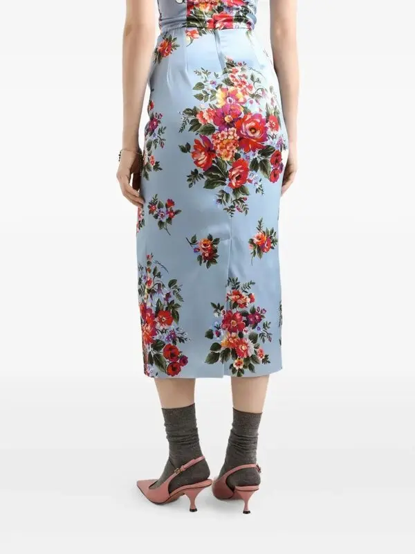 Dolce & Gabbana Viscose Floral Print Dress