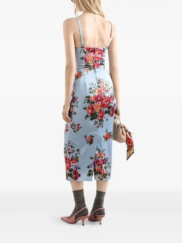 Dolce & Gabbana Viscose Floral Print Dress