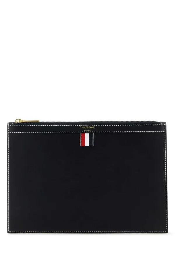 Thom Browne Midnight Leather Document Case - Blue