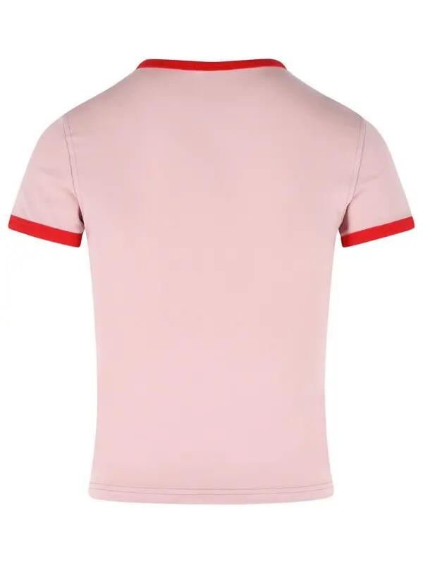 DIESEL® Uncuties' Stretch Cotton T-shirt With Contrast Crew Neck And Cuffs