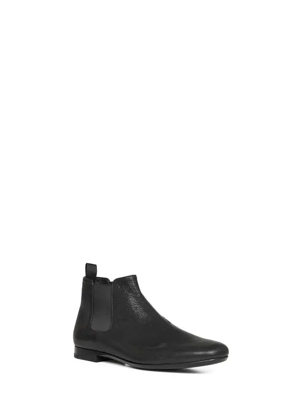 Prada Black Leather Chelsea Boots