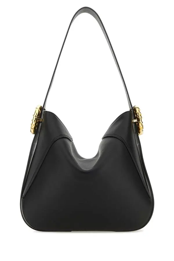 LANVIN Leather Melodie Shoulder Bag - Black