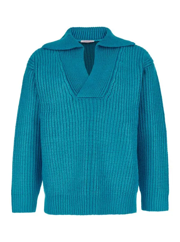 Valentino Garavani Pullover V-neck Silk Blend Knit - Multicolor