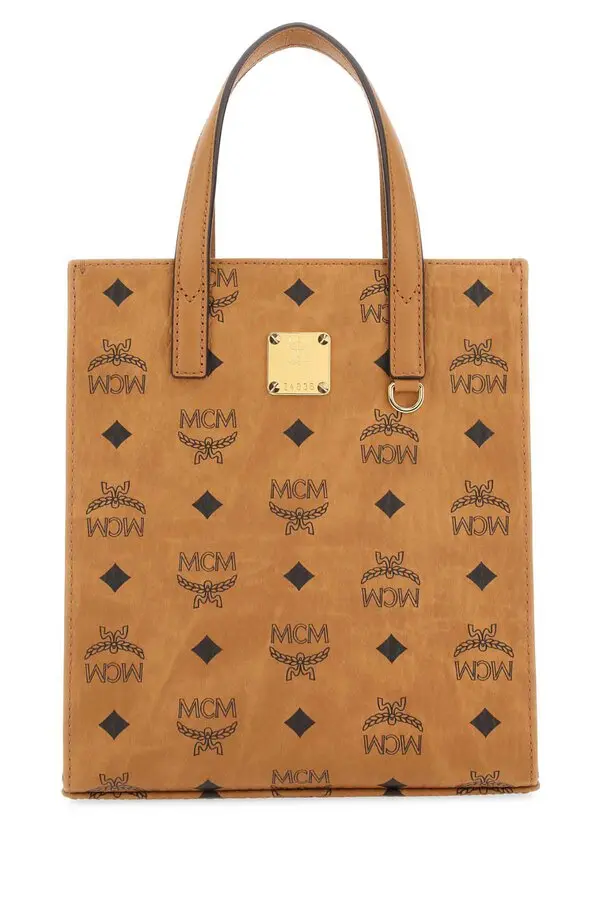 Mcm Monogrammed Canvas Shopping Tote - Multicolor