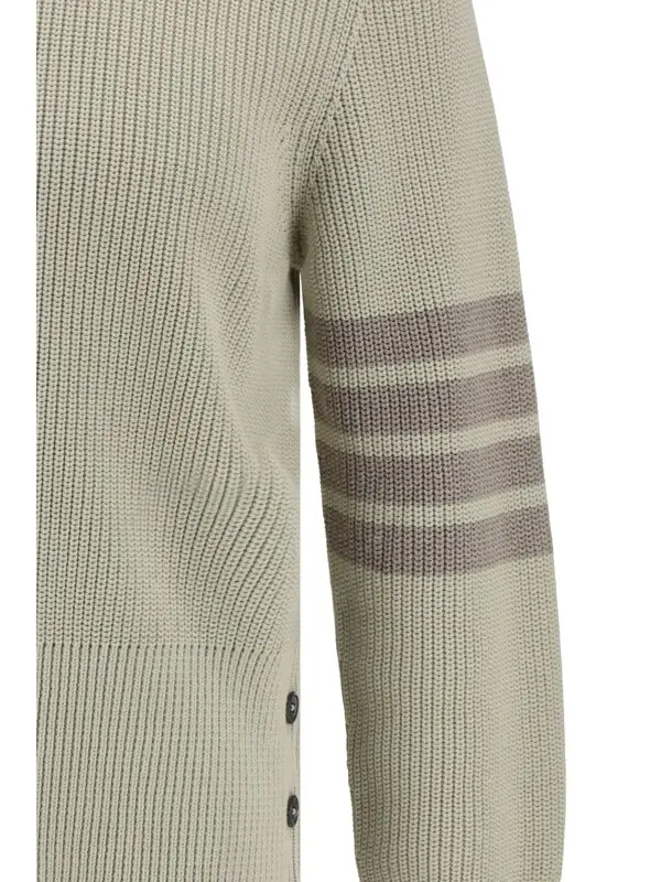 Thom Browne 4-bar Cotton Sweater - Cream