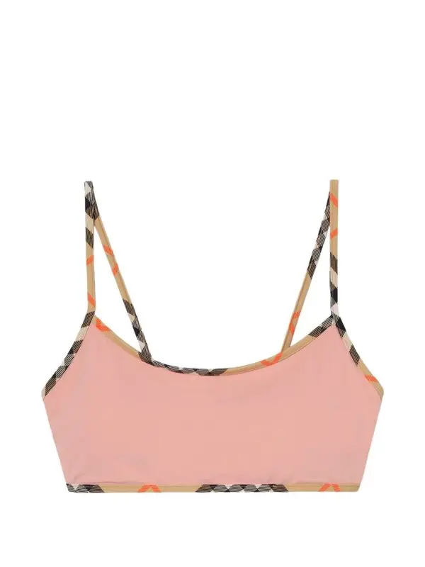 Burberry Bikini Top With Checked Edges