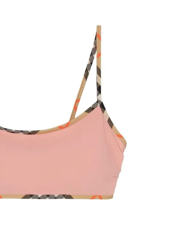 Burberry Bikini Top With Checked Edges