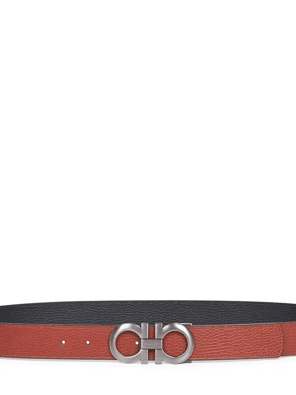 FERRAGAMO Two-tone Gancini Reversible Belt - Multicolor