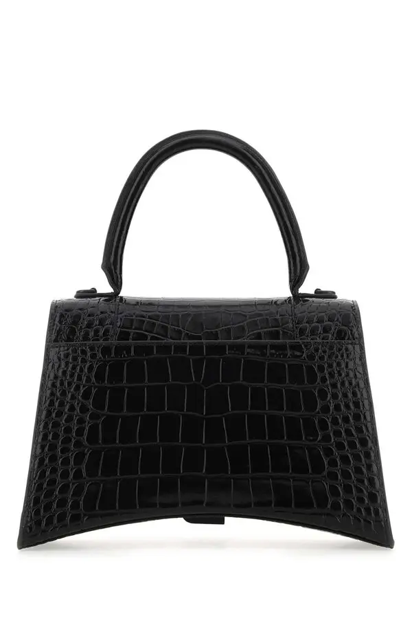 Balenciaga Leather Hourglass Handbag - Black
