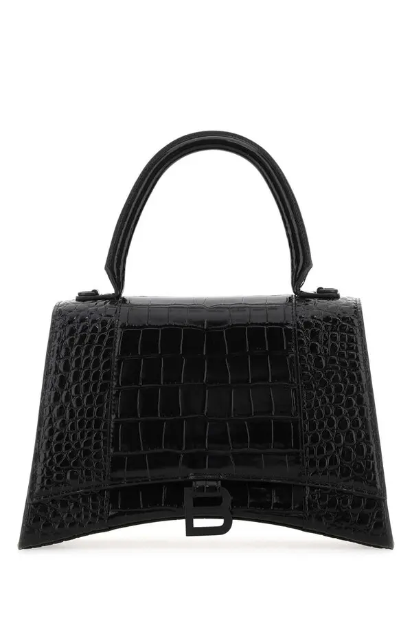 Balenciaga Leather Hourglass Handbag - Black