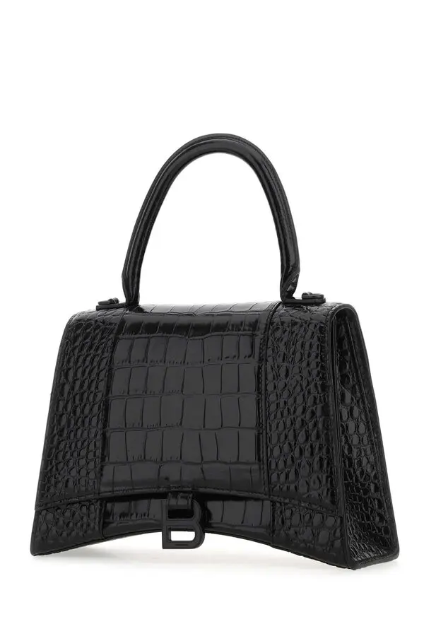 Balenciaga Leather Hourglass Handbag - Black