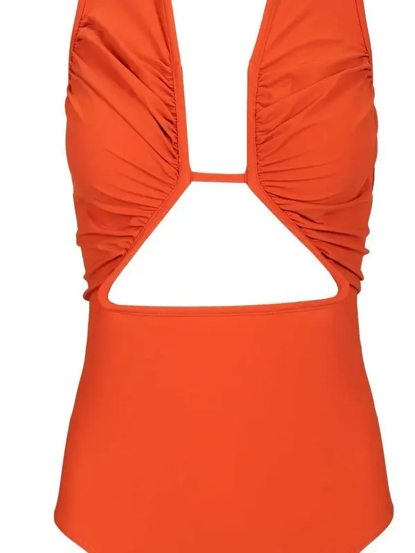 Rick Owens Halterneck Cut-out One-piece Swimsuit - Orange