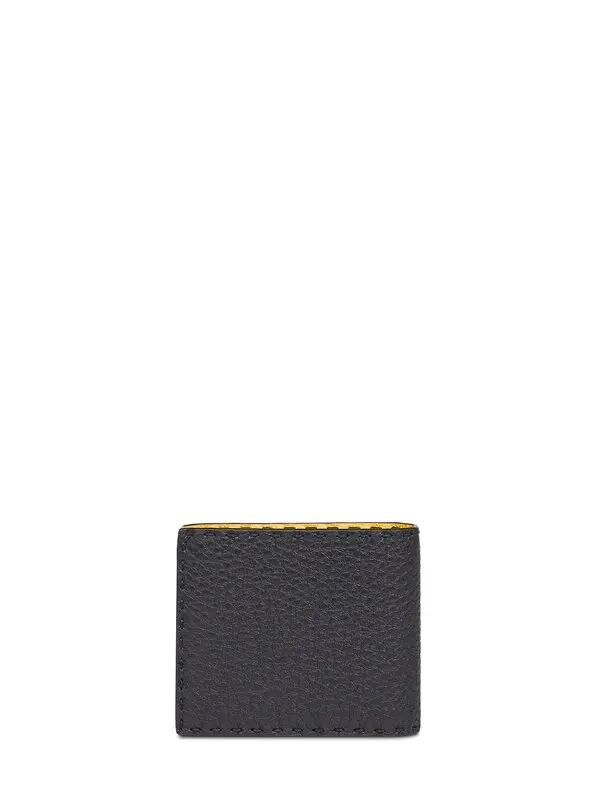 Fendi Black And Yellow Selleria Bi-fold Wallet