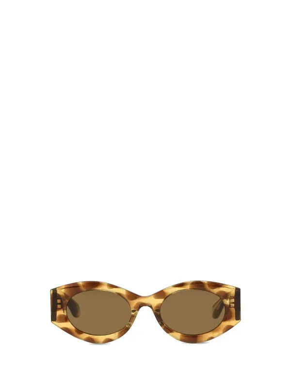 Alaïa Oval Acetate Sunglasses - Brown