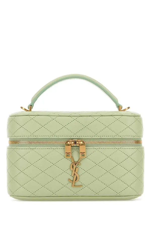 Saint Laurent Gaby Nappa Leather Vanity Handbag - Green