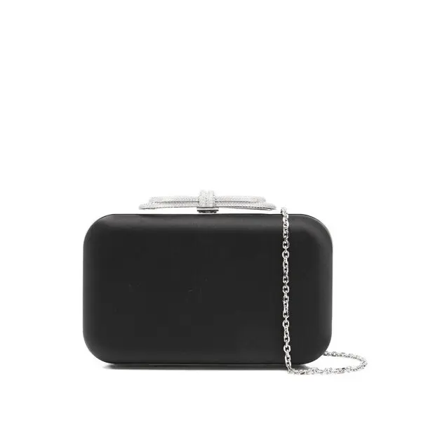 Mach & Mach Crystal-embellished Satin Clutch