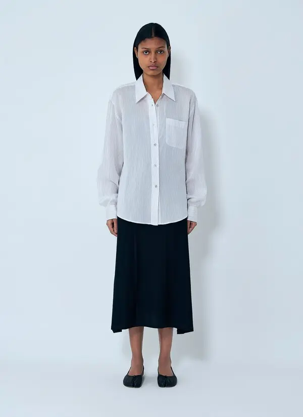 Our Legacy Forever Shirt Striped Cotton Blend With Cupro