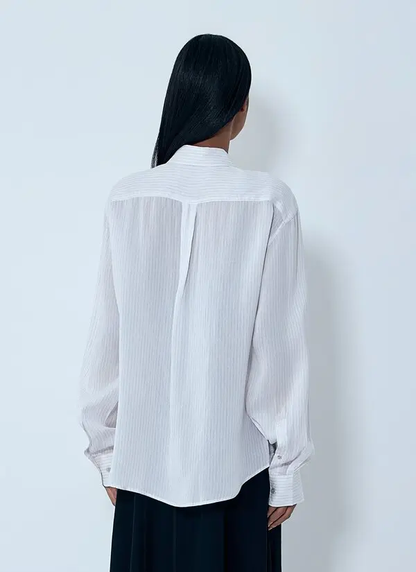 Our Legacy Forever Shirt Striped Cotton Blend With Cupro