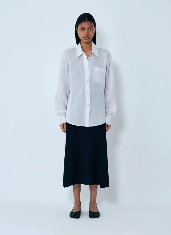 Our Legacy Forever Shirt Striped Cotton Blend With Cupro