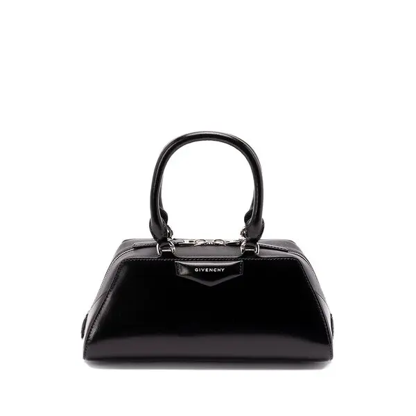Givenchy Calf Leather Trapezoidal Tote Bag - Black