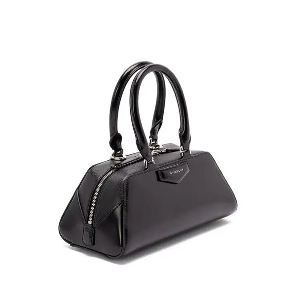 Givenchy Calf Leather Trapezoidal Tote Bag - Black