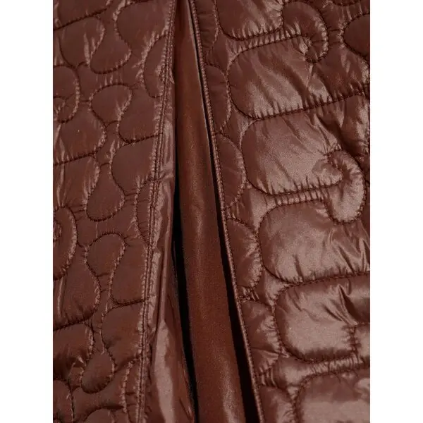 GANNI Quilted Coat With Contrasting Collar