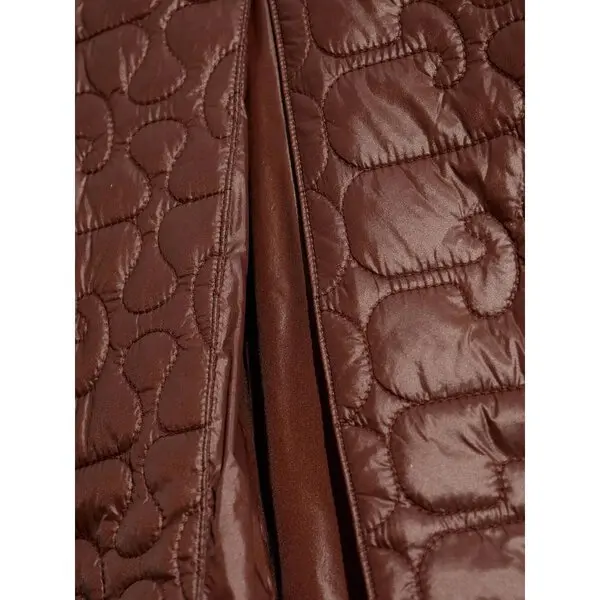 GANNI Quilted Coat With Contrasting Collar
