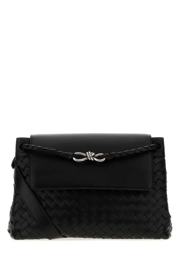 Bottega Veneta Medium Andiamo Crossbody Bag - Black