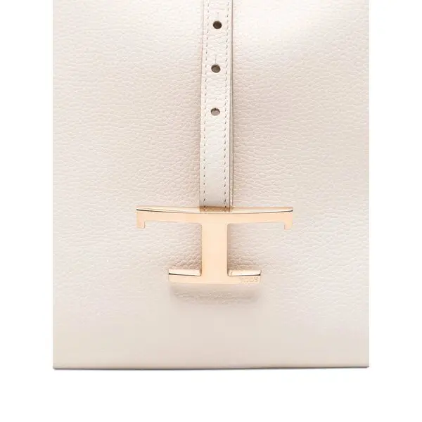 TOD'S Leather Bucket Bag - Cream