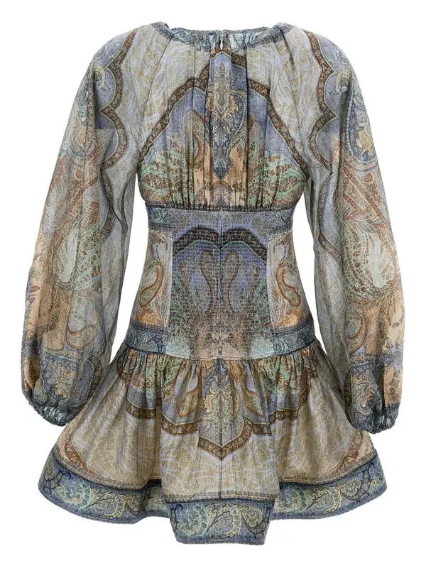 Zimmermann Wanderlust Mini Dress - Gray