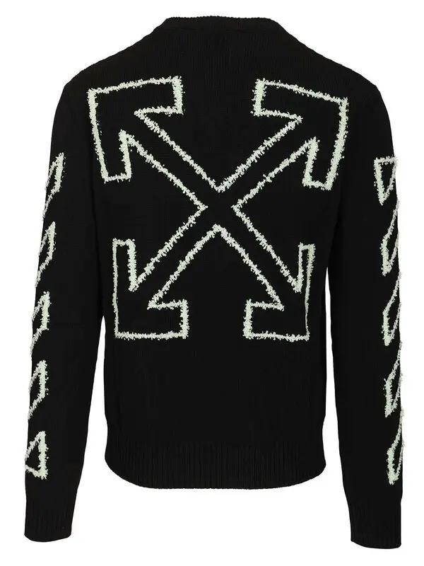 Off-White Arrows" Embroidered Crewneck Sweater