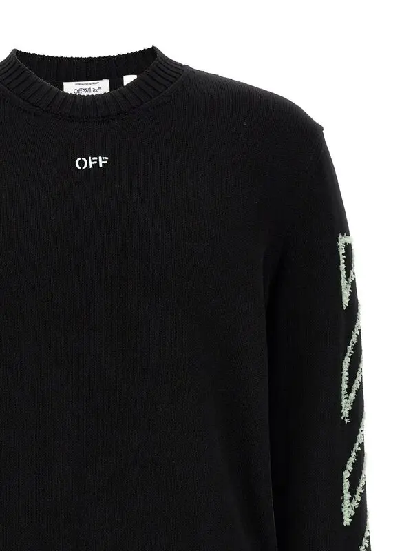 Off-White Arrows" Embroidered Crewneck Sweater