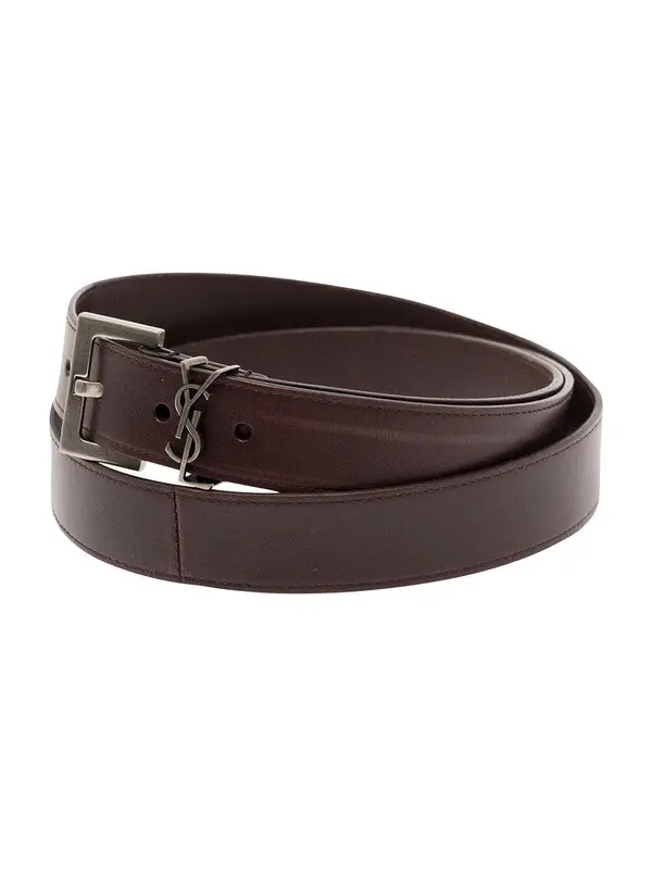 Saint Laurent Cassandre Leather Belt - Multicolor