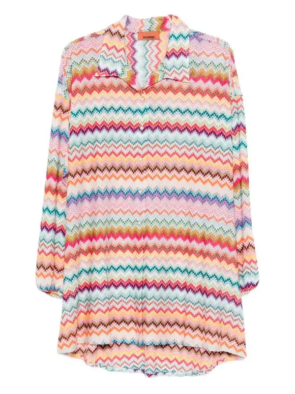 Missoni Chevron Knit Long Sleeve Shirt