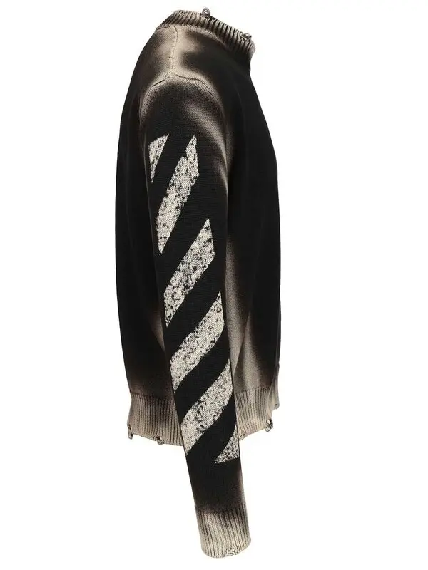 Off-White Diag Ar Corrosion Knit Sweater
