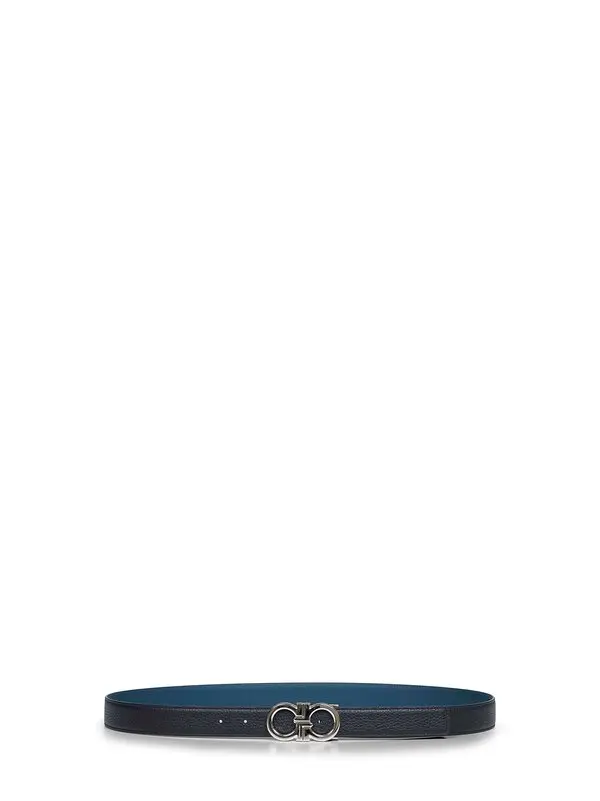 FERRAGAMO Two-tone Gancini Reversible Belt - Multicolor