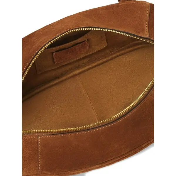 Versace Suede Textured Shoulder Bag