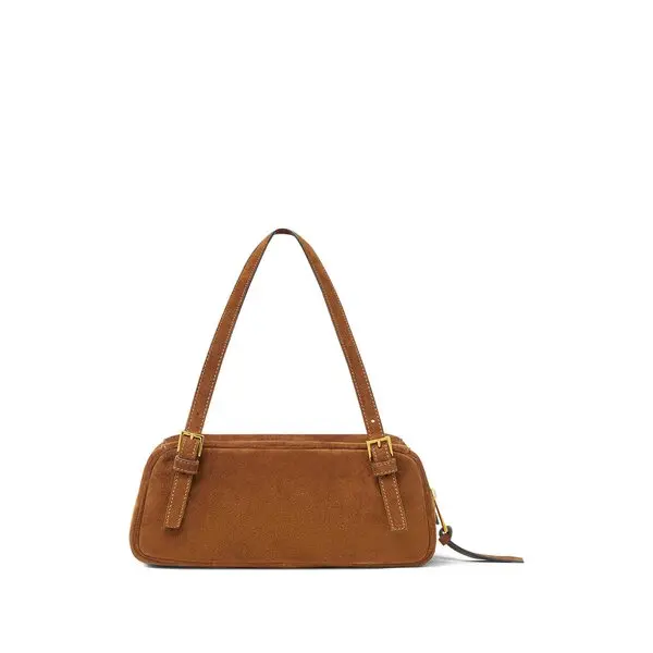 Versace Suede Textured Shoulder Bag