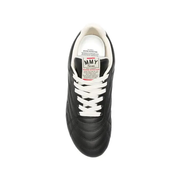 Mihara Yasuhiro Quilted Lace-up Kitten Heel Trainers