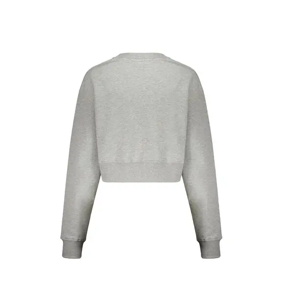 Balmain Cropped Logo Sweatshirt - Gray