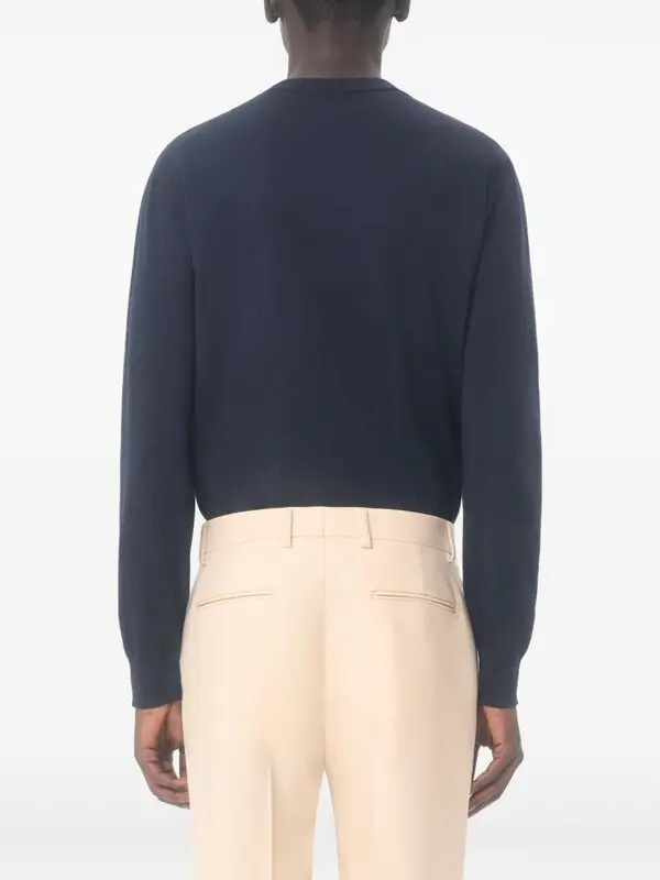 Valentino Garavani Vlogo Wool Crew Neck Sweater